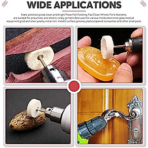 Polishing Lapping Paste and Felt Polishing Buffing Wheel Set 49Pcs Wool Felt Polishing Pad Wheel Professional Accessories for Final Polishing Metal and Jewelry