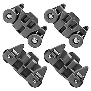 Upgraded W10195416V (Packs of 4) Dishwasher Wheels Lower Rack Replacement for Whirlpool Kitchenaid Maytag Kenmore,Improved Dishwasher Rack Wheels Parts AP5983730, W10195416V, W10105417, PS11722152