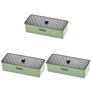 Cabilock 3pcs Tableware Drain and Dustproof Simple Container Plastic