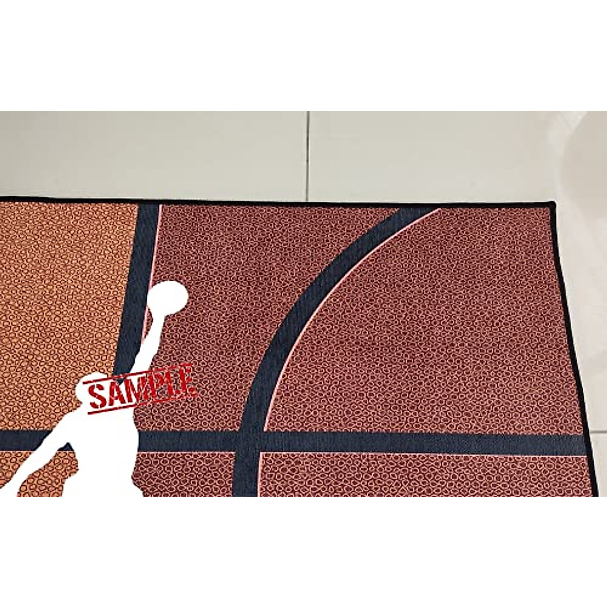 Sports Rug, Basketball Rug, Chenille Rugs for Living Room, Bedroom Rug, Home Decor Rug, Modern Carpets, Kids Room Decor, Birthday Gifts, ms0266.5 (55”x82”)=140x200cm