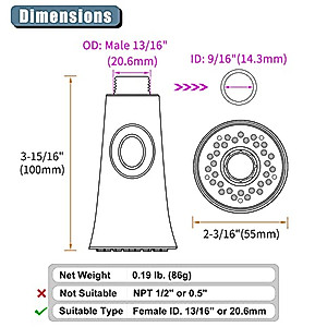 Kitchen Faucet Spray Head, Angle Simple Kitchen Sink Pull Down Faucet Sprayer Nozzle Pull Out Hose Spray Head Spout Replacement Part Pull Out Faucet Spray Assembly G 1/2, Brushed Nikcel