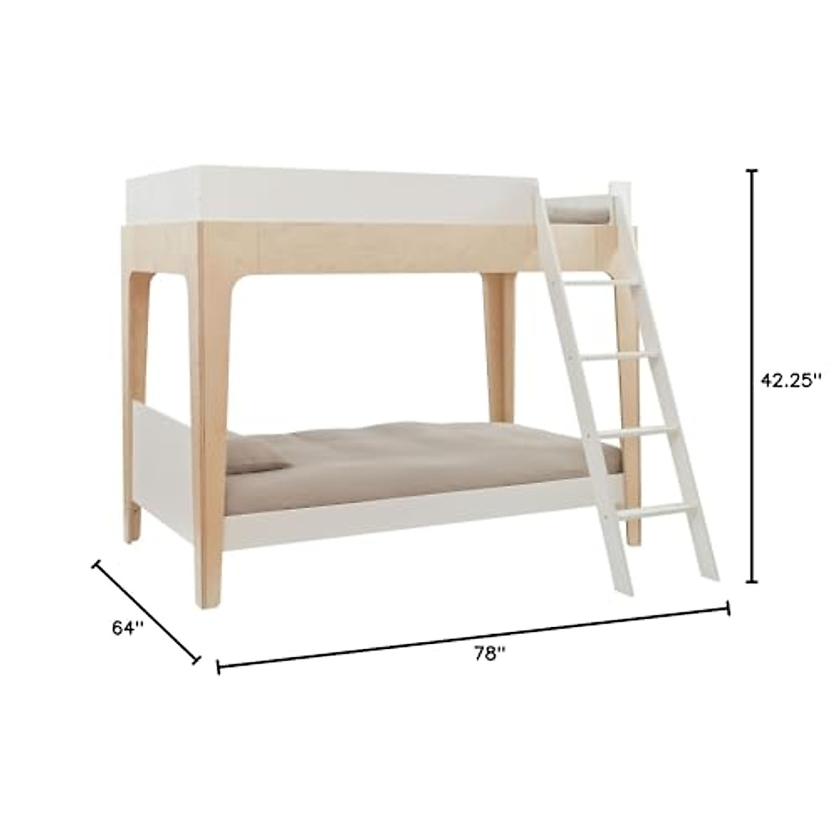 OEUF Perch Bunk Bed - Birch/White