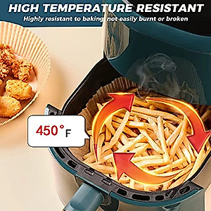 Air Fryer Paper Liners Disposable: 100PCS8in Round Airfryer Oven Insert Parchment Sheets Grease and Water Proof Non Stick Basket Liners for Baking Cooking from