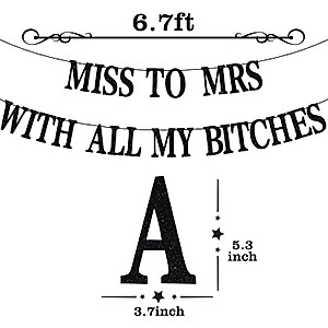Miss to Mrs Banner, Bride to Be, Just Married, Engagement, Wedding, Bachelorette Party Decorations