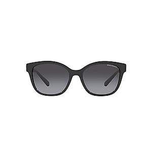 A|X ARMANI EXCHANGE Women's Ax4127s Cat Eye Sunglasses, Shiny Black/Gradient Grey, 54 mm