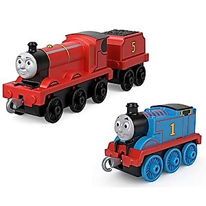Thomas & Friends - Thomas & James Set of 2 Push-Along Train Engines for Preschool Kids Ages 3 Years and Up