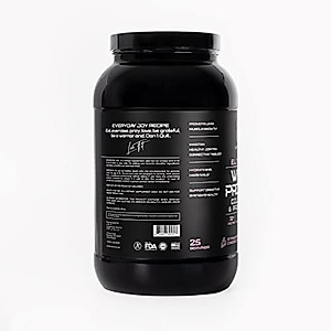 LIVE FIT Whey Protein Isolate Powder,32g of Protein, Collagen, Probiotics, Strawberry Cheesecake,100% Grassfed Whey Protein, Keto Friendly, Sugar-Free, Great for Post-Workout,1.5g Net Carbs