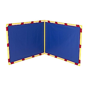Children's Factory Big Screen Right Angle PlayPanel, Kids Room Divider, Classroom Privacy Screen, Blue