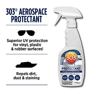 303 Marine Aerospace Protectant - Provides Superior UV Protection, Repels Dust, Dirt, and Staining, Dries To A Matte Finish, Restores & Maintains, 16oz (30340CSR) Packaging May Vary