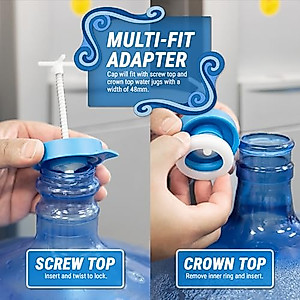 TERA PUMP TRDNC100 Reusable NO-Splash Cap for 5 Gallon Water Bottle and Water Dispensers Without Probe