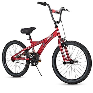 Huffy Ignyte Boy's 20" Boy's BMX Bike, Beginner Level Rider, Ages 5-9 Years Old, BMX Pegs and Kickstand Included, Adjustable Comfort, Durable Steel Frame, Fast and Easy Assembly, Red