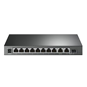 TP-Link TL-SG1210MP, 8 Port Gigabit PoE Switch, 8 PoE+ Ports @123W, w/ 2 Uplink Gigabit Ports + 1 Combo SFP Slot, Plug & Play, Extend, Priority & Isolation Mode,