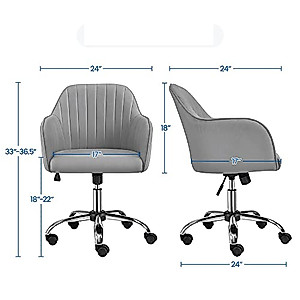 KXDTZ Ergonomic Office Chair Desk Office Chair for Home Office, Light Gray Conference Chairs (Color : E, Size : As Shown)