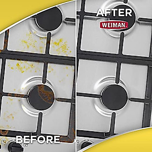 Weiman Heavy Duty Stove and Oven Cleaner and Degreaser for Glass, Ceramic Cooktops, BBQ grill grates - 2 Pack, 24 Oz