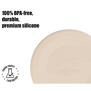 APLAINR Weighted Silicone Bowl for Baby and Toddler (Cream)