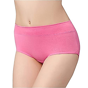 Kinple Womens Stretch Seamless Brief Full Coverage Panties Comfy No Show Underwear 2024 Fashion Solid Invisible Panty Hot Pink