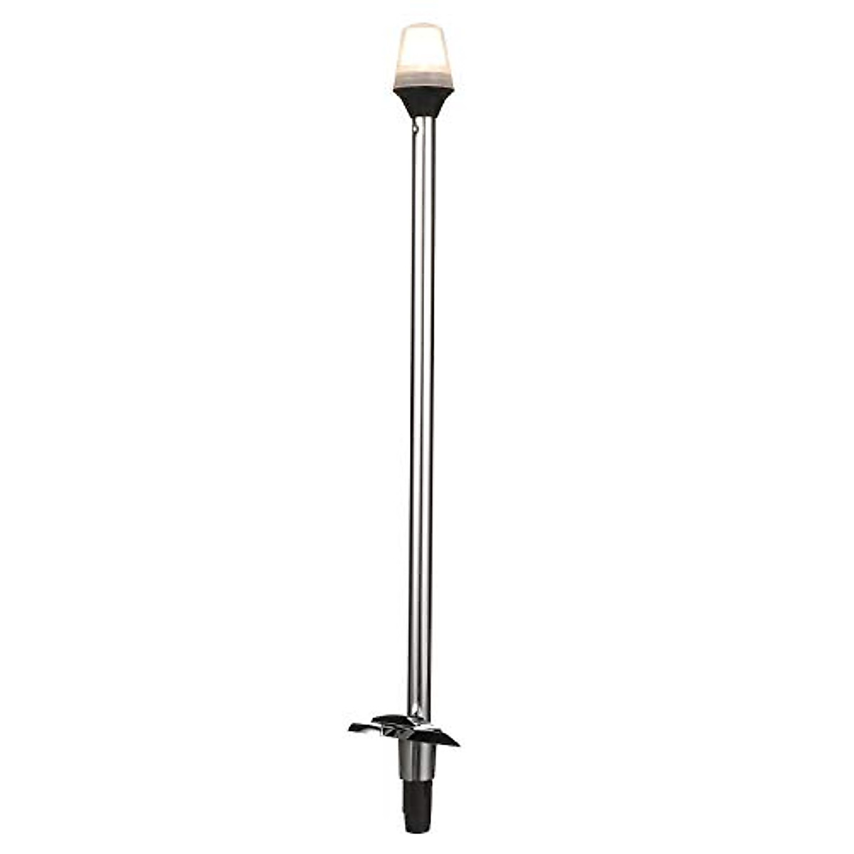 Attwood 7100A7 Stowaway Light with Plug-in Base, 24-Inch-Long Pole, 2-Mile 360-Degree Illumination for Boats Up to 65.6 Feet