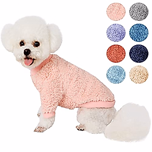 Dog Sweaters for Small Dog Boys or Girls Cat Puppy Clothes Sweatshirts Soft Warm Winter Coats Apparels for Dogs and Cats (Small, Angel Pink)