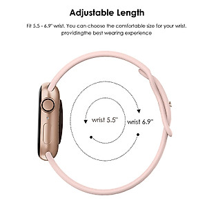 SWEES Compatible with Apple Watch Bands 41mm 38mm 40mm 42mm 44mm 45mm 49mm, Soft Sport Silicone Slim Thin Small Replacement Wristband for iWatch Ultra Series 8 7 6 5 4 3 2 1 SE Sport Edition Women Men