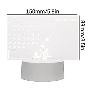 PONPRNGY Note Lamp Write On - Acrylic Dry Erase Board with Light, Creative Night Light with Message Board, LED Acrylic Memo Board with Pen, LED Letter Message Board for Office School Home (USB/B)