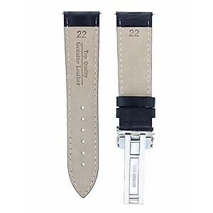 Ewatchparts 17-24MM LEATHER BAND STRAP DEPLOYMENT CLASP BUCKLE COMPATIBLE WITH IWC #1