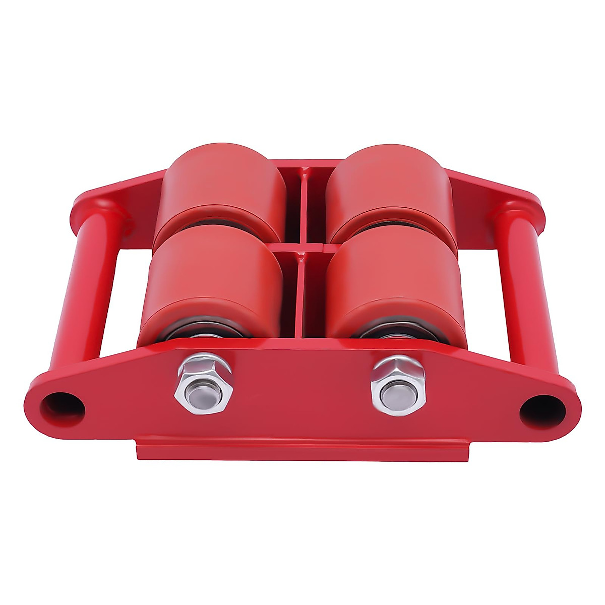 4pcs Machinery Mover, 6T Machinery Skate Dolly, 13200lbs Machinery Moving Skate, Machinery Mover Skate w/ 360° Rotation Cap and 4 Rollers, Heavy Duty Industrial Moving Equipment, Red