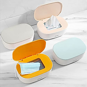 AnyCar Wipes Holder, Household Large Capacity Sealing Tissue Storage Holder, Wall Mount Wipes Mask Storage Box, Desktop Wall Storage Box with Lid (Pink)