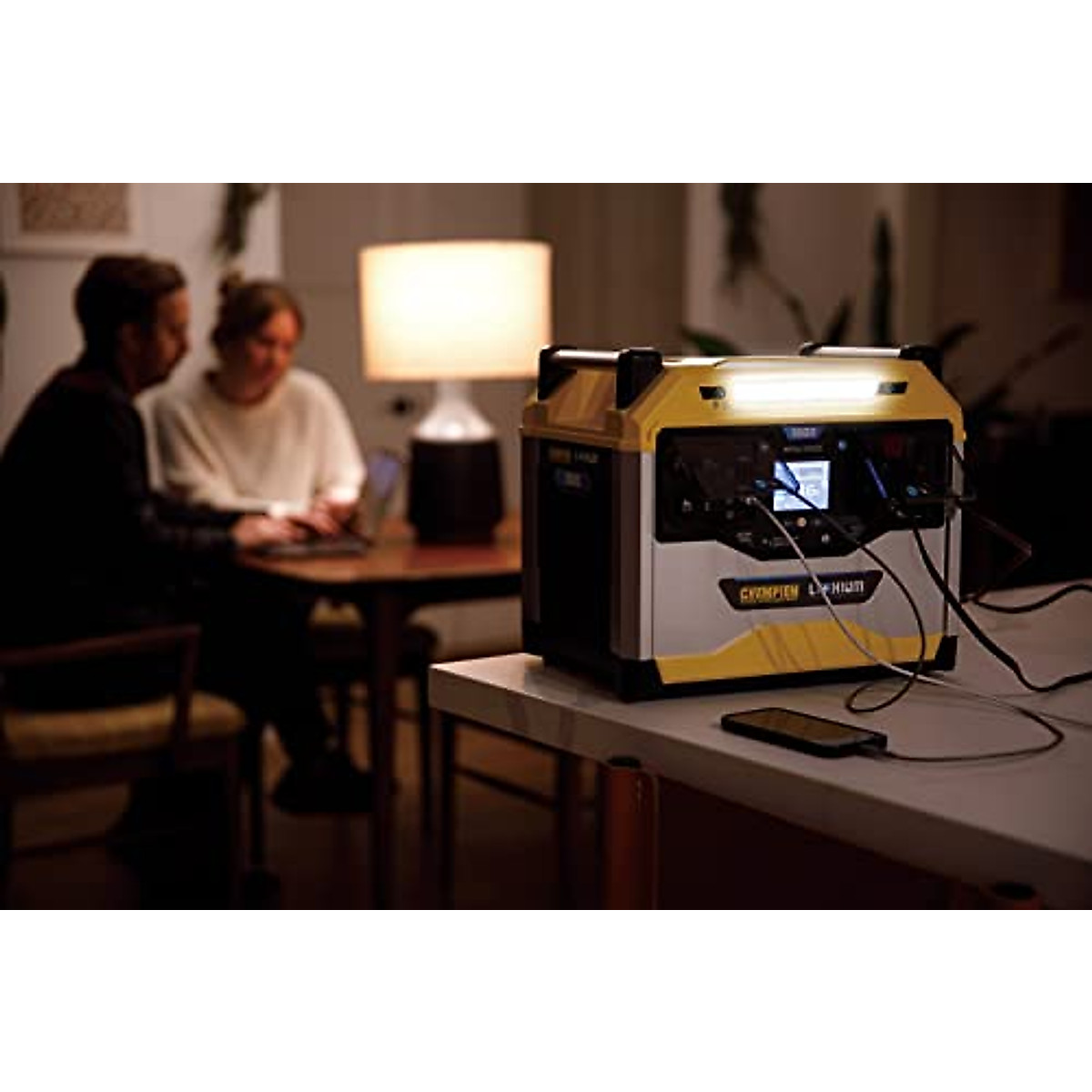 Champion Power Equipment 100594 1638-Wh Power Station 3200/1600-Watt Portable Lithium-Ion Battery Solar Generator