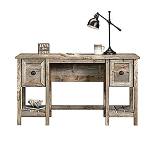 Sauder Granite Trace Desk, L: 53.94" x W: 19.45" x H: 29.76", Rustic Cedar Finish