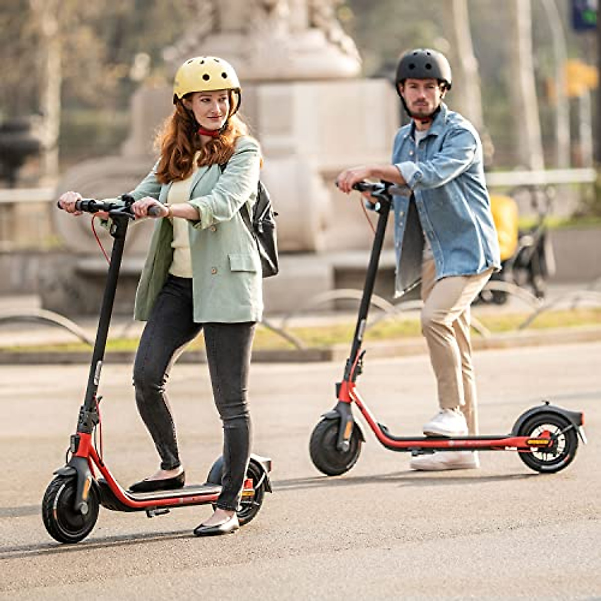 Segway Ninebot D28U Electric Kick Scooter -300W Motor, 17.4 Miles Range & 15.5 MPH, 10" Pneumatic Tire, Drum Brake, UL-2272 Certified