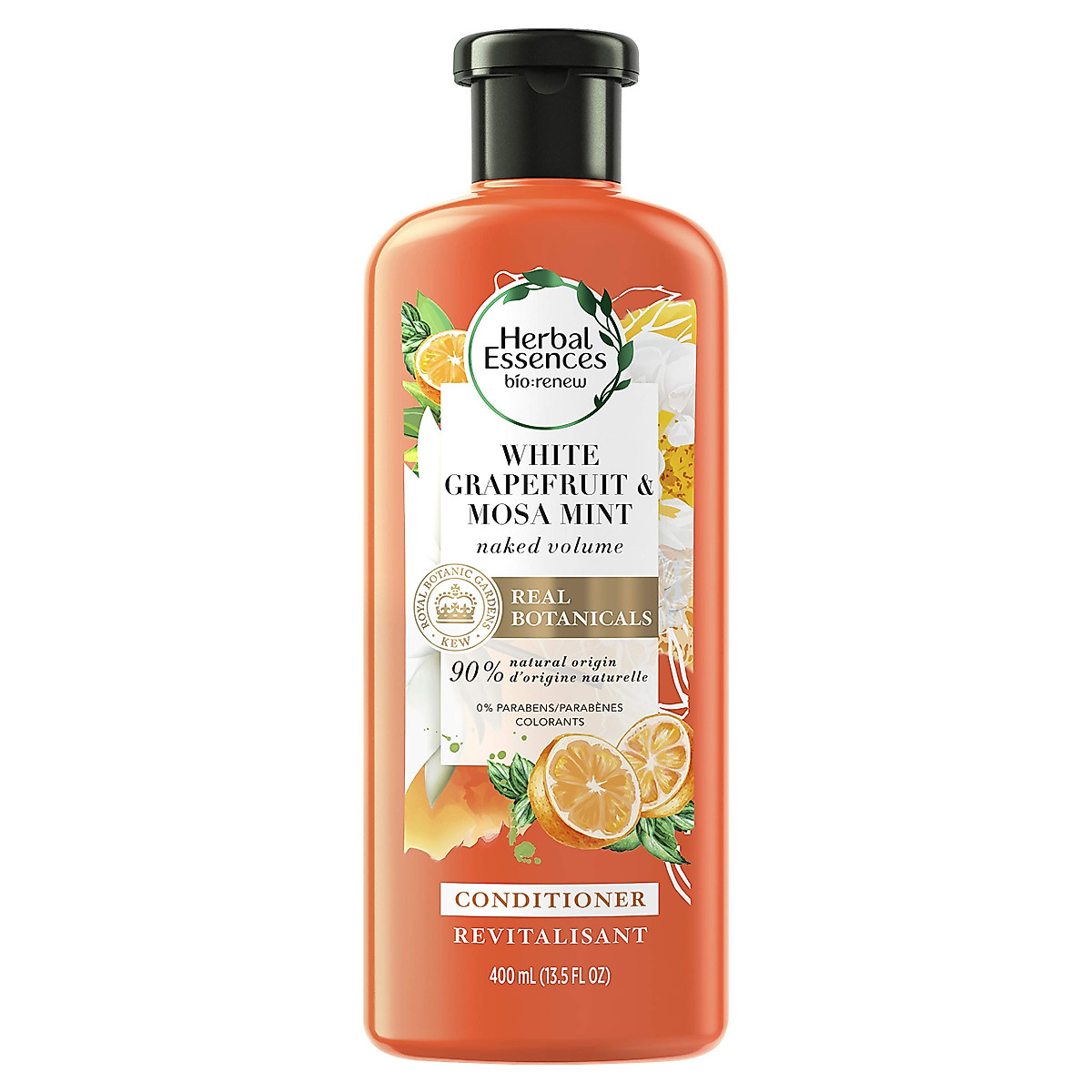 Herbal Essences Biorenew White Grapefruit & Mosa Mint Naked Volume Conditioner, 13.5 FL OZ (Pack of 6)