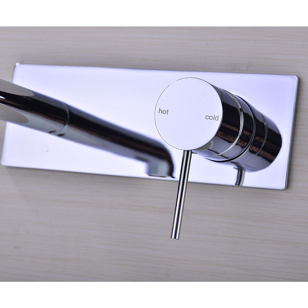 ZUKKI Copper Bathtub Faucet Bathroom Fixtures Vanity Vessel Sink Faucet Wall Mounted Brass Basin Mixer Taps Sink Mixer Tap Faucet Hot and Cold Spout Sink Rough Valve Polished Chrome