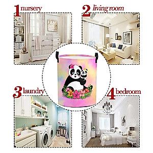 Custom Elephant Sunflower Bee Laundry Hamper Personalized Laundry Basket with Name Storage Basket with Handle for Living Room Bedroom Bathroom