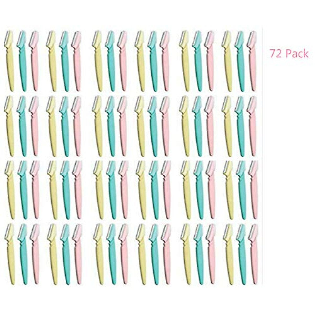 Maigk Lot Sale Wholesale Women Face & Eyebrow Hair Removal Safety Razor Trimmer Shaper Shaver (72 Pack)