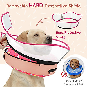 Supet Raised Inflatable Dog Cone Collar to Stop Licking, Soft Dog Cone Alternative After Surgery, Dog Neck Donut Collar for Small Medium Large Dogs