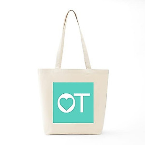 CafePress OT Occupational Therapy Heart Tote Bag Natural Canvas Tote Bag, Reusable Shopping Bag