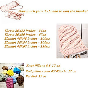 Chunky Yarn for Arm Knitting Blanket, 4.4lbs Black Big Roving 3cm Thick Velvet Bulky Chunky Braid Cotton Tube Yarn for Handmade DIY Throw Blanket Pet Bed,Machine Washable (70oz)