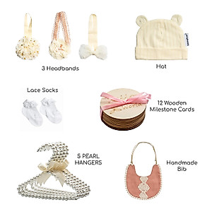 Luxurious New Born Baby Girl Gift Basket Alternative. Ideal for Baby Showers & Baby Girl Congratulation Gifts. Perfect Baby Girl Gift Set! Unique Baby Gift, Baby Gift Basket, Welcome Home Baby Girl!