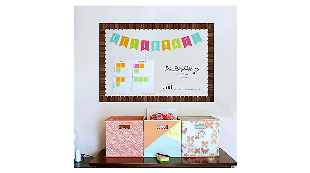 Dark Wood Bulletin Board Borders for Classroom Decor