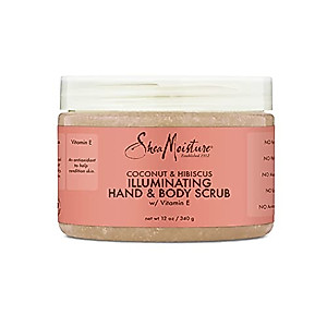 SheaMoisture Body Scrub for Dull Skin Illuminating Coconut and Hibiscus Cruelty-Free Skin Care 12 oz