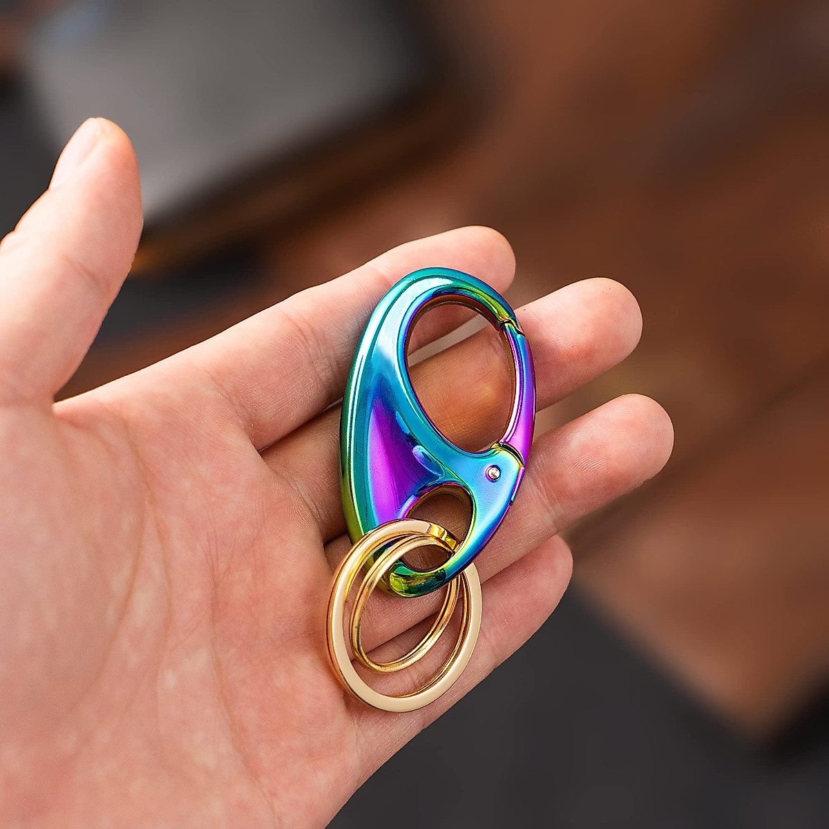 Nutale Key Ring Clip, Car Keychain Clip, Key Chain Ring for Men and Women (Colorful)