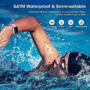 Smart Watch, Fitness Tracker with Heart Rate Monitor, Blood Oxygen, Sleep Tracking, 1.3 Inch Touchscreen Smartwatch for Android iOS Swimming Waterproof Pedometer Step Calories Tracker for Women Men