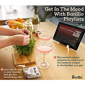 Gold Cocktail Shaker Set Bartender Kit by BARILLIO: 24 oz Stainless Steel Martini Mixer, Muddler, Mixing Spoon, Jigger, 2 Liquor pourers, Velvet Bag, Recipes Booklet & eBook…