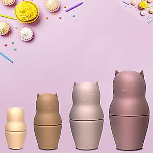 BraveJusticeKidsCo. Hide N Seek Toddler (3+) Silicone Stacking Nesting Dolls Toy: Kozy Kittens