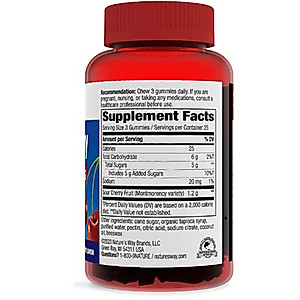 Nature's Way Tart Cherry, Ultra Montmorency Cherry, 1200 mg Potency, 75 Gummies