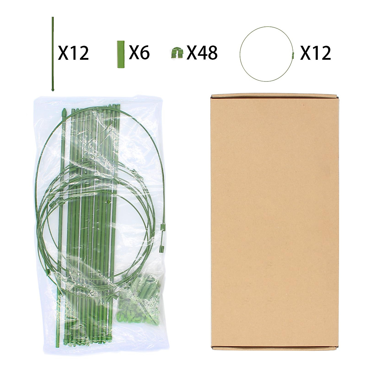 4 Pack Tomato Cages for Garden,Garden Stakes for Plants, Plant Cages with 3 Adjustable Rings,Plant Stake for Supporter Climbing Plants(18 inches,Pack of 4)