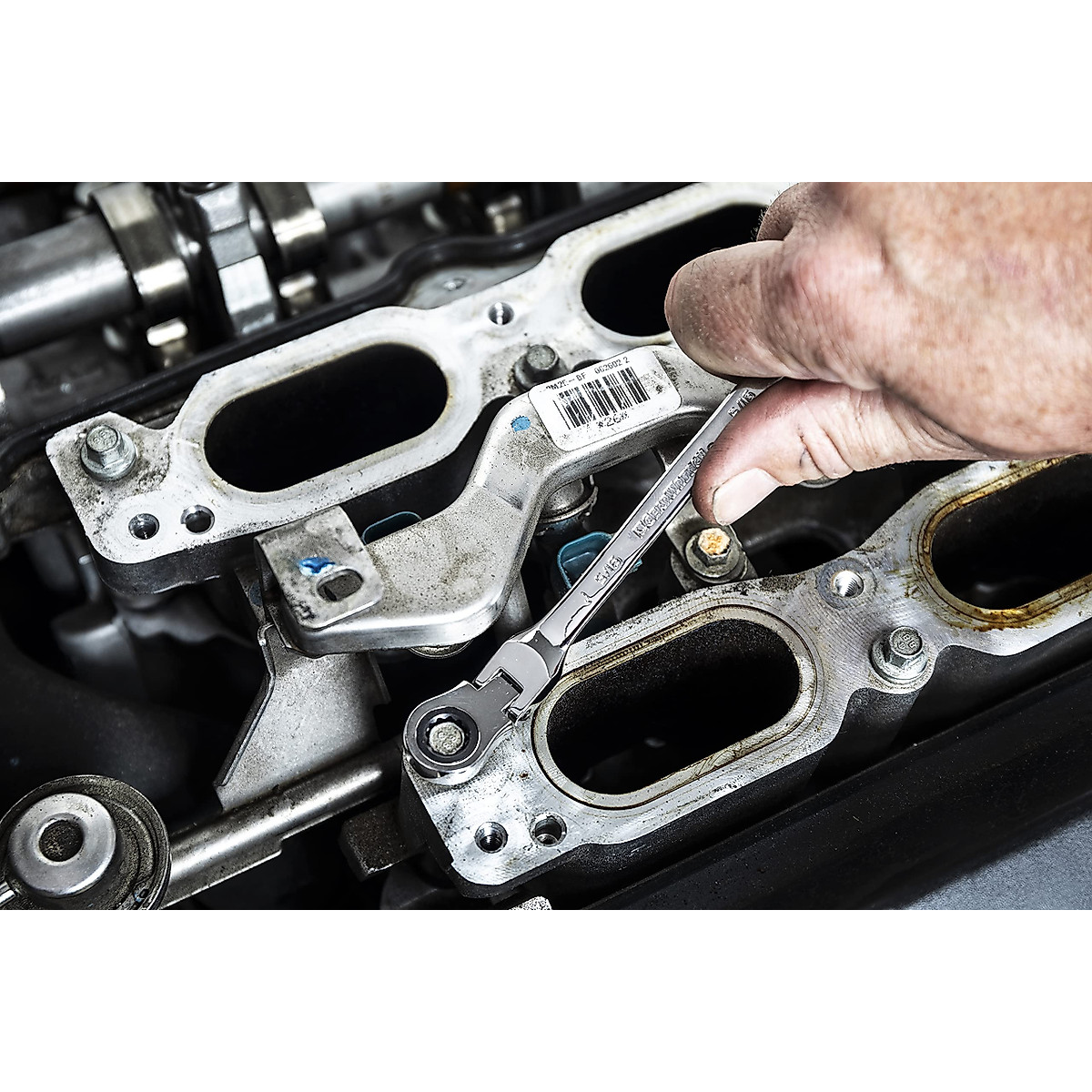 GEARWRENCH 13 Pc. 12 Pt. Flex Head Ratcheting Combination Wrench Set, SAE - 9702D