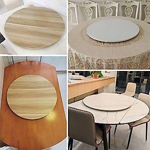Lazy Susan Turntable For Dining Table, 20" 24" 28" 32" 36" 39" Wood Serving Tray With 360° Smooth Rotation Swivel Base, Easy To Share Food Rotating Serving Plate Round