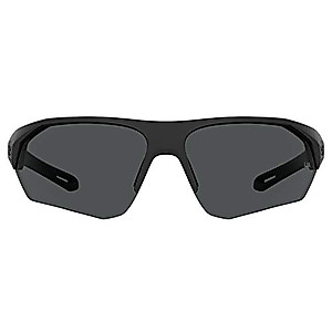 Under Armour UA 0001/G/S Special Shape Sunglasses, Matte Black/Grey, 72mm, 10mm