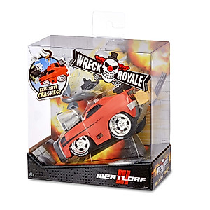 MGA Entertainment Wreck Royale Exploding Crashing Meatloaf Race Car with 4 Mix 'N Match Explosive Parts